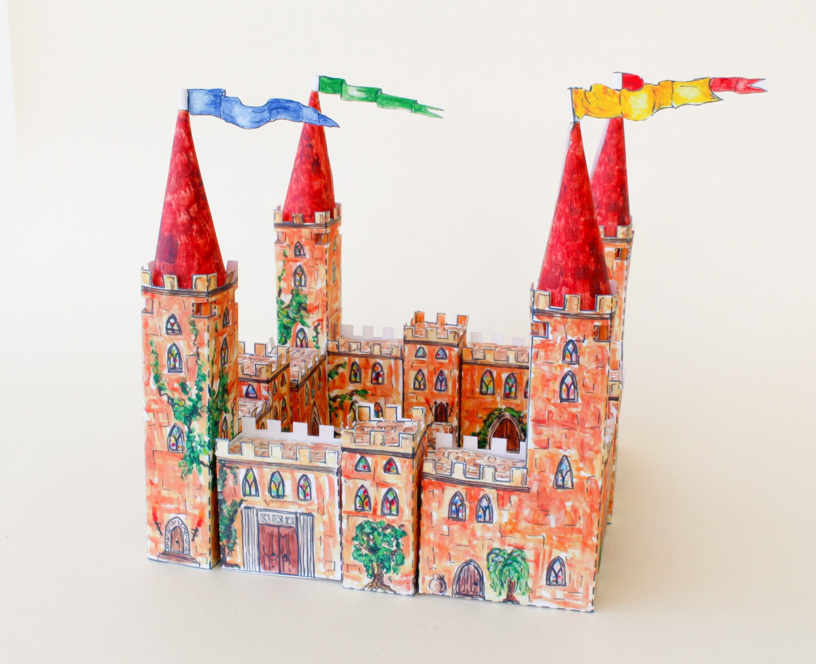 Instant Download Model Castle Kit, Printable Miniature Village Cottages ...