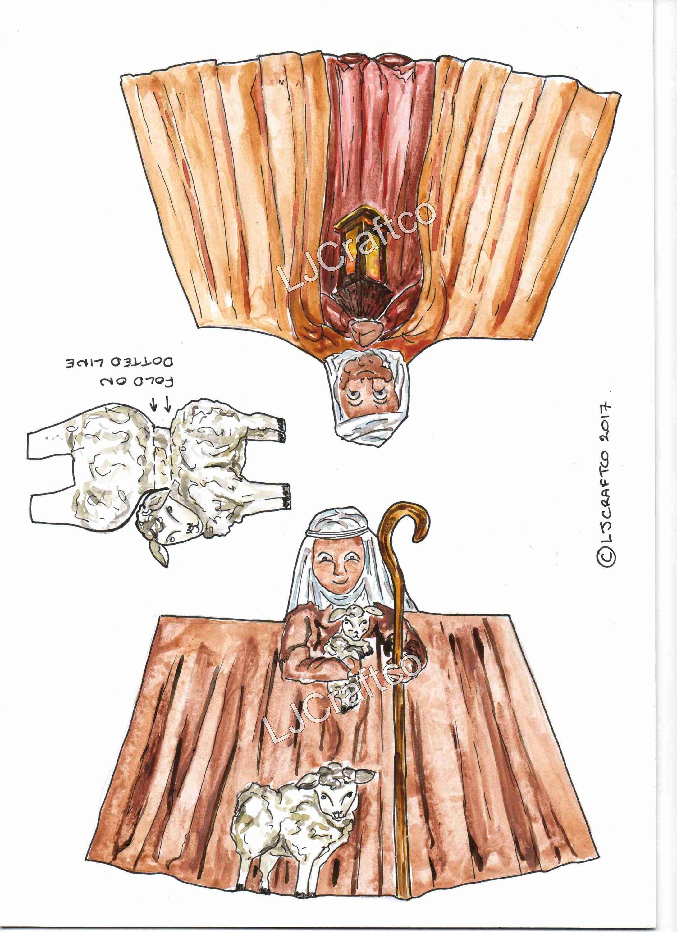 Digital Download Nativity Set, Printable Christmas Decoration, Make It ...