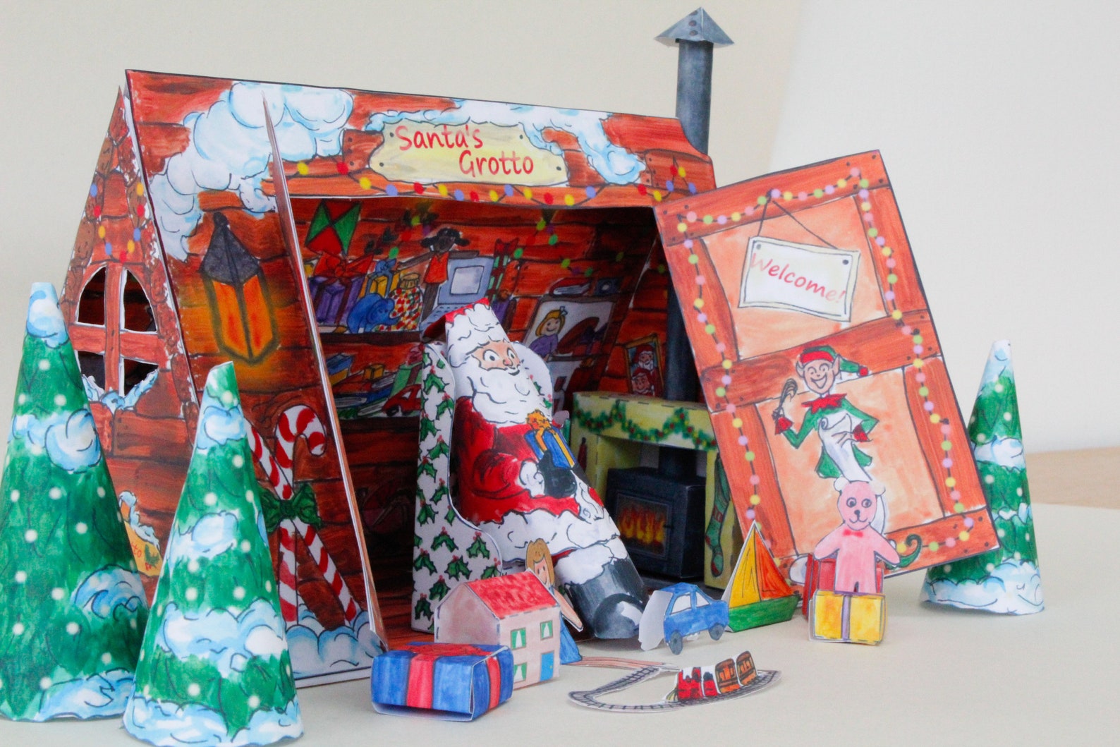 Santa's Grotto Model Kit Digital Download, Printable Christmas ...