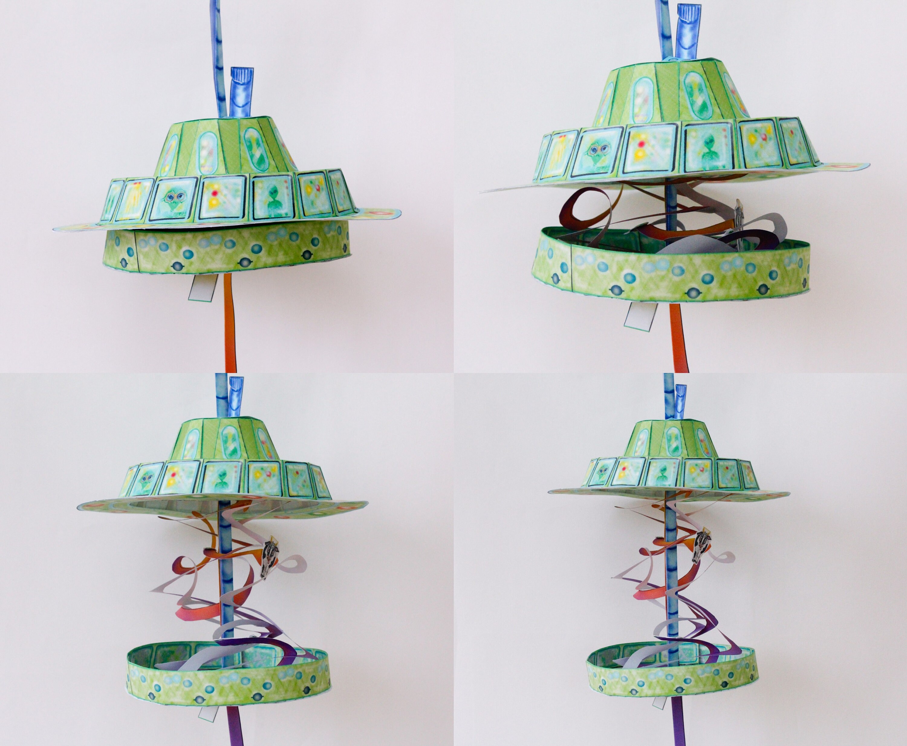 Three Alien Spaceship Models Digital Download Kit, Three Printable Ufos ...