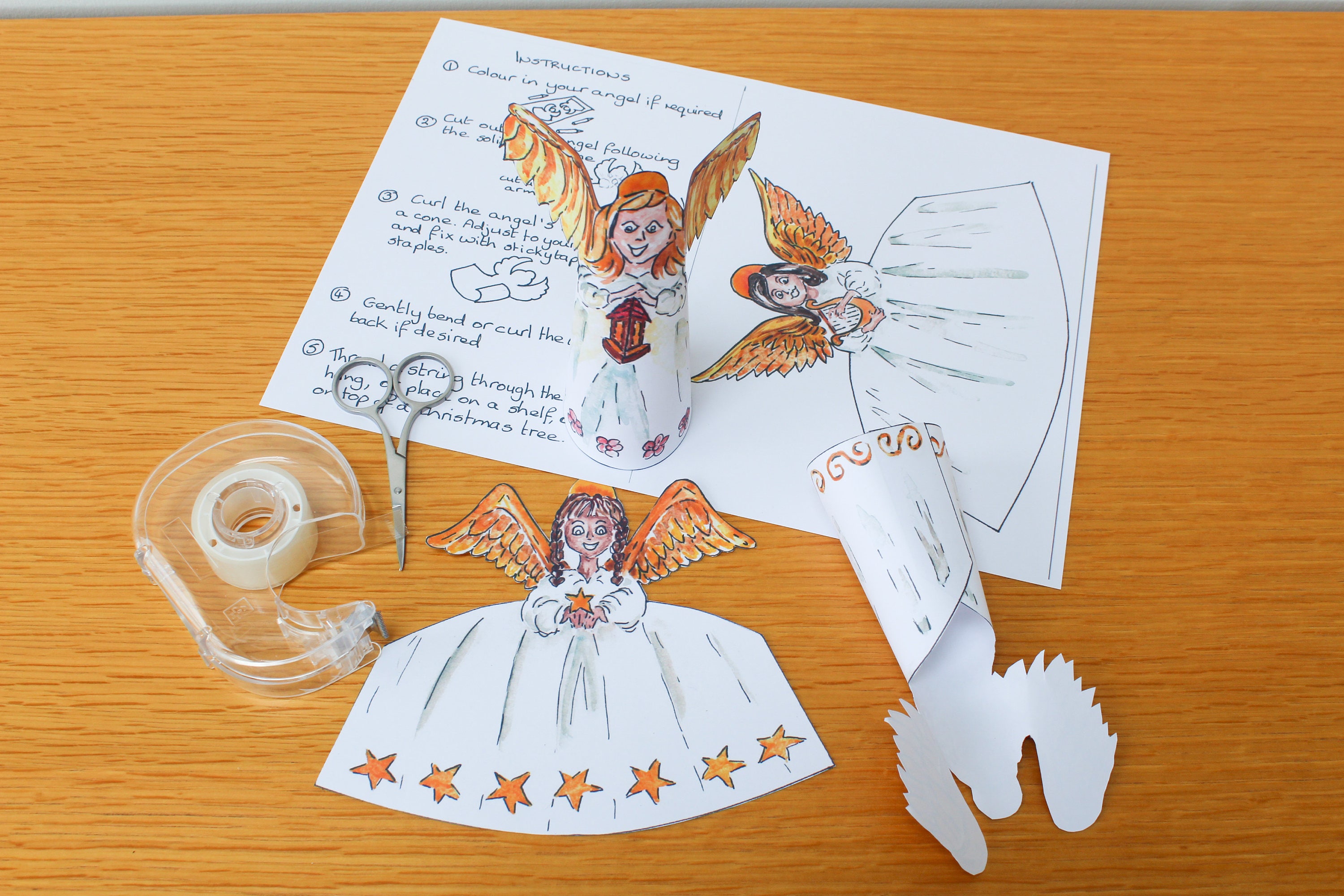 Digital Download Angel Decorations DIY Christmas Angels - Etsy