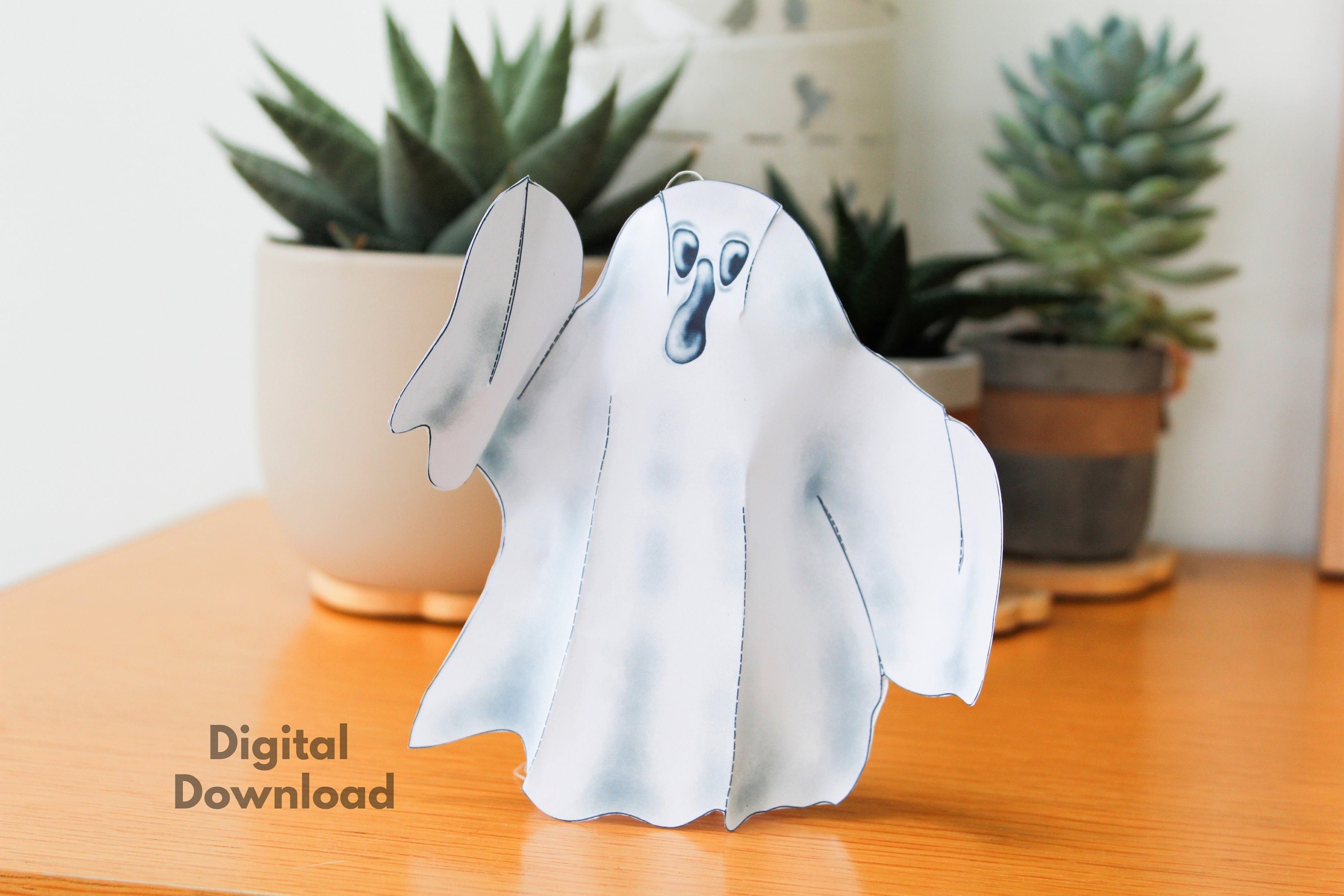Digital Download Paper Ghost Printable Halloween Decoration - Etsy