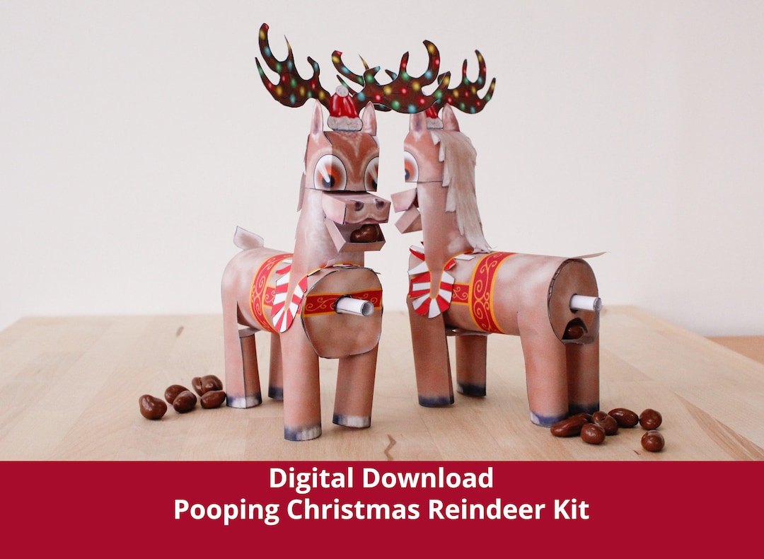 Pooping Christmas Reindeer Kit, Xmas Candy Dispenser, Party or Table ...