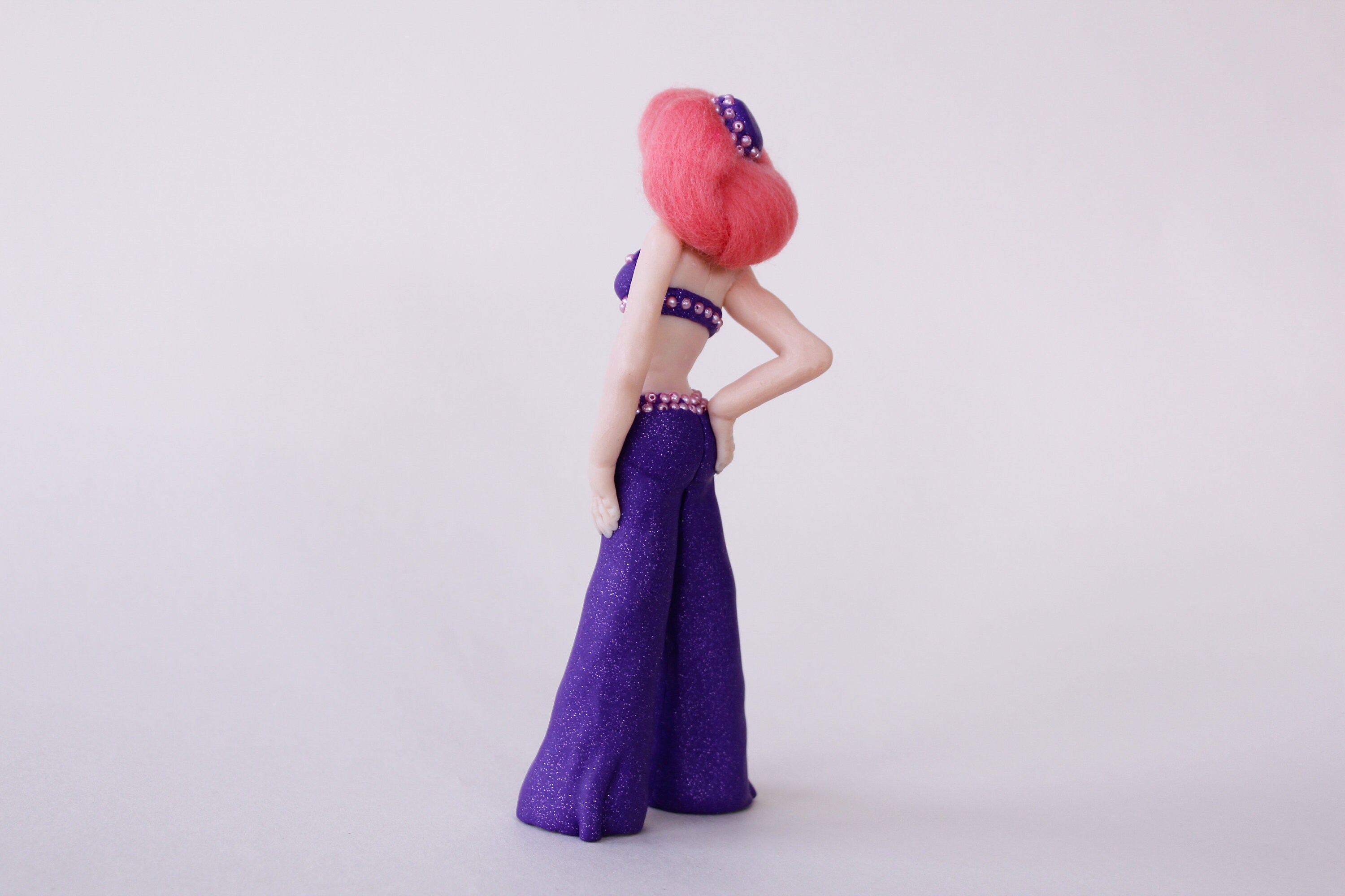 Drag Queen Figure Polymer Clay Disco Diva Sculpture OOAK - Etsy