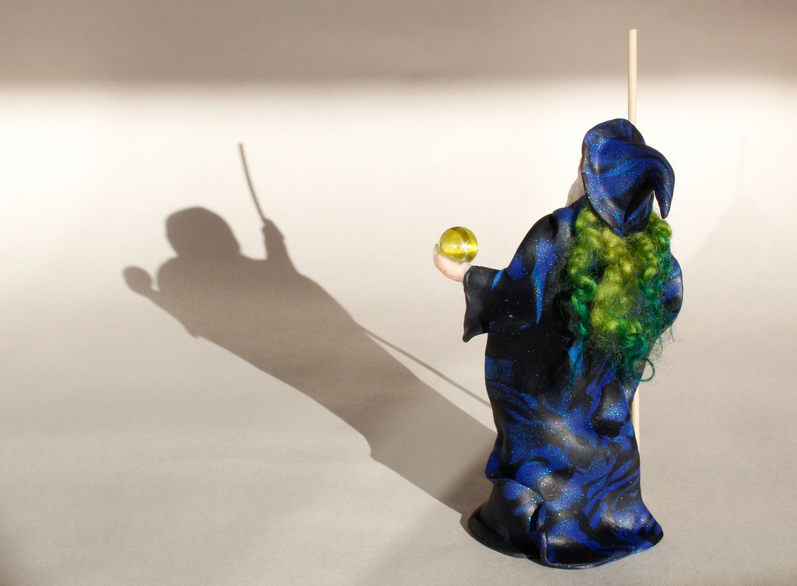 Polymer Clay Wizard Figure Warlock Sculpture Halloween - Etsy