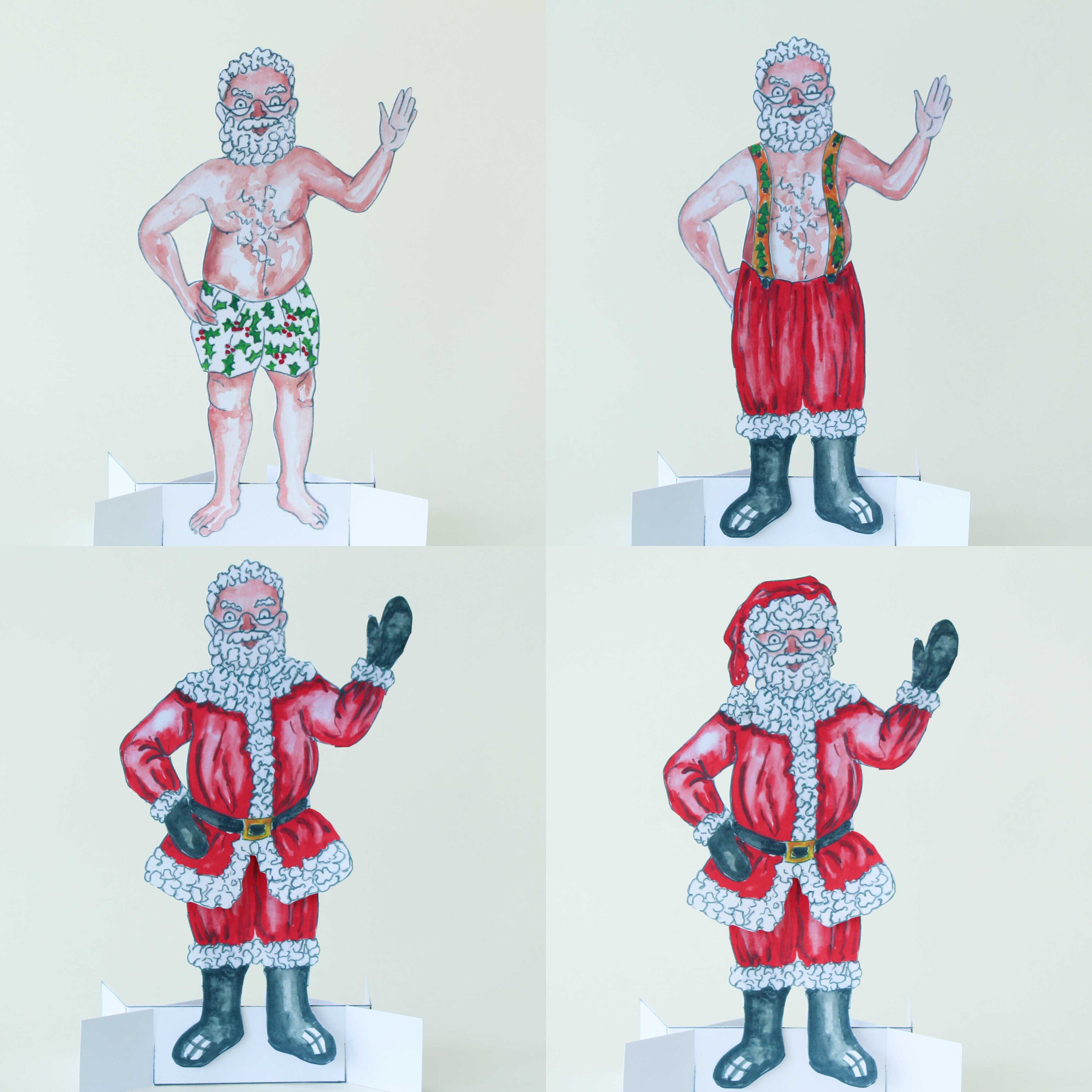Santa Claus Paper Doll: Holiday Outfit Craft (digital Download) - Etsy UK
