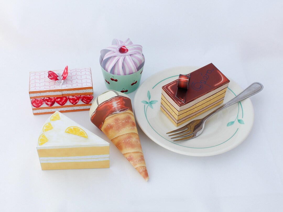 Printable Patisserie Cake Favor Boxes: Wedding Birthday Party Decor ...