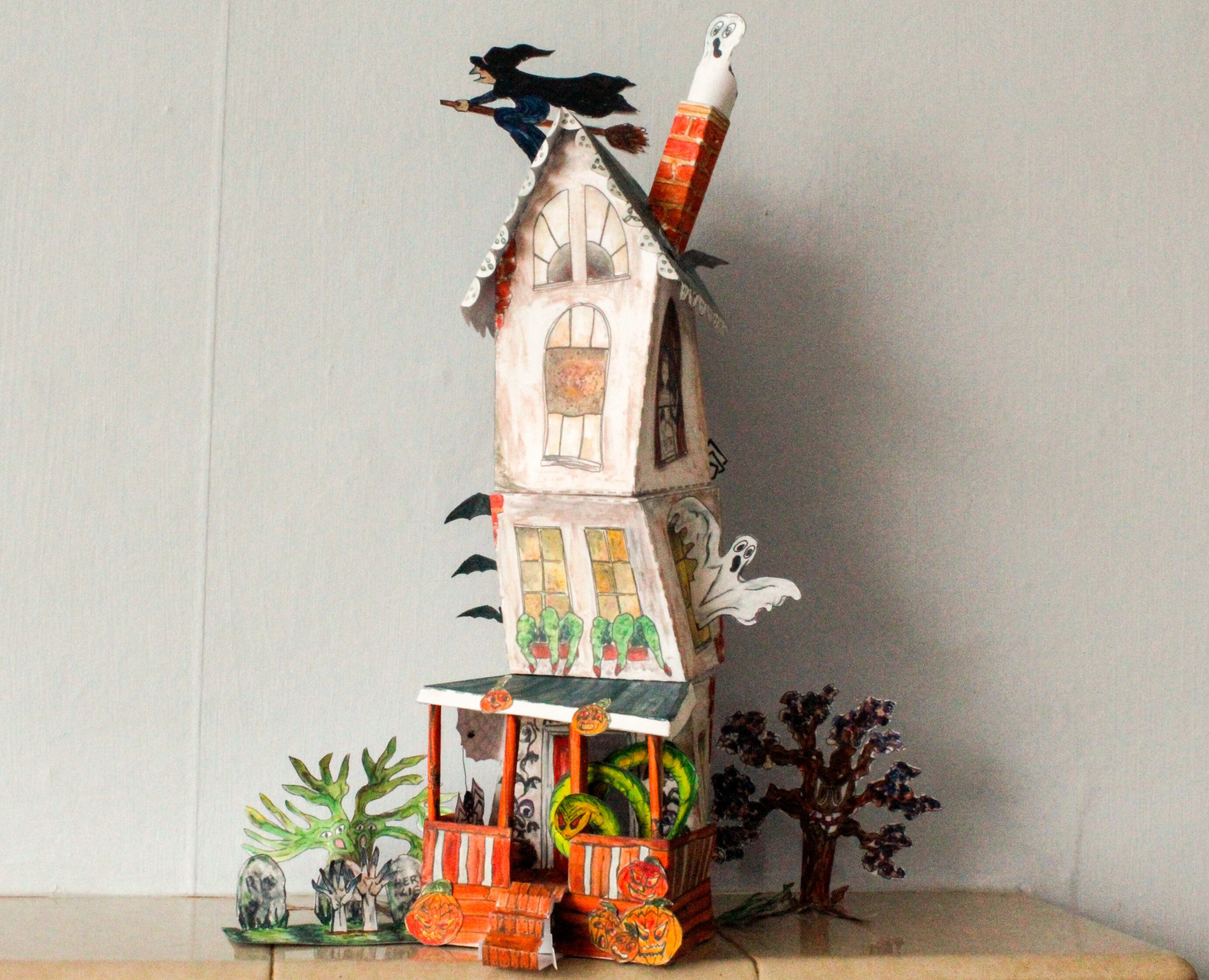 Halloween Haunted House Kit, Instant Digital Download of Model Ghost ...