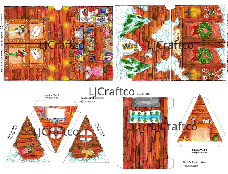 Santa's Grotto Model Kit Digital Download Printable - Etsy Australia