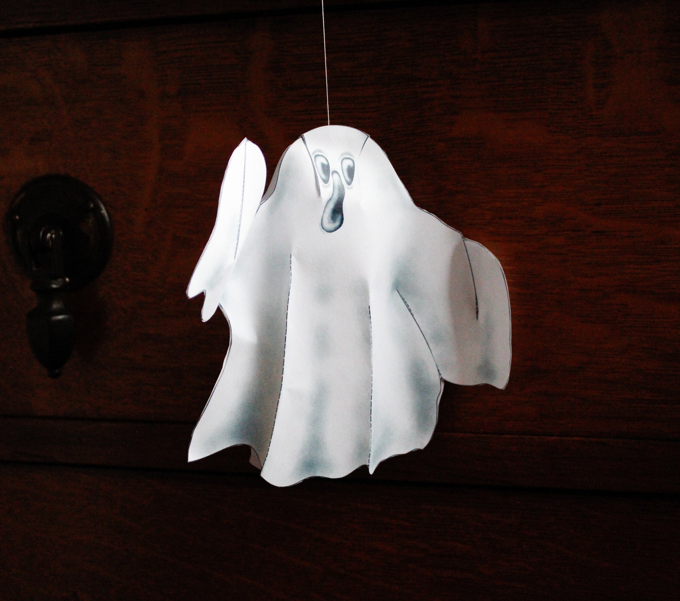 Digital Download Paper Ghost Printable Halloween Decoration - Etsy