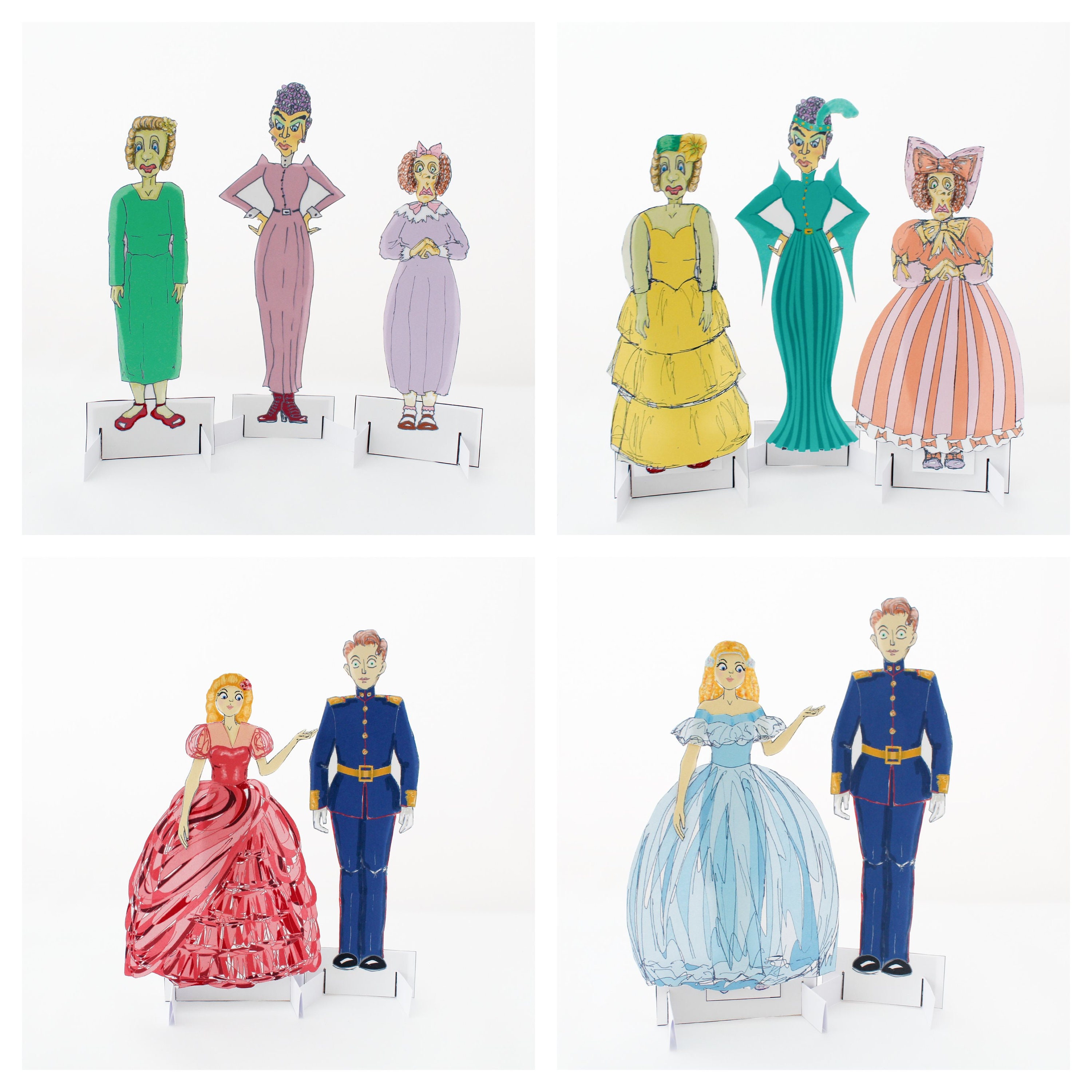 Cinderella Paper Doll Kit, Fairy Story Activity Set, Digital Download ...