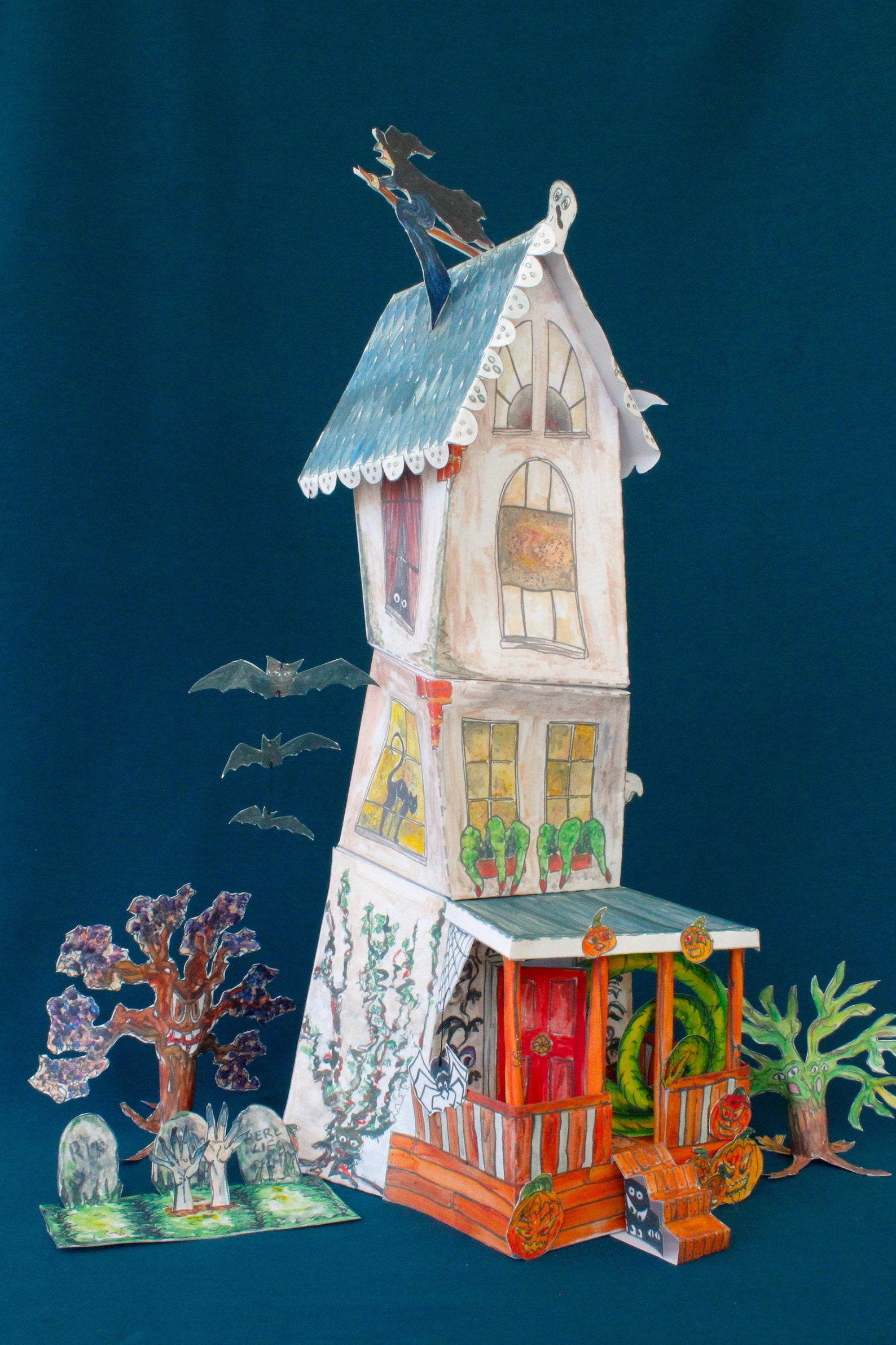 Halloween Haunted House Kit, Instant Digital Download of Model Ghost ...