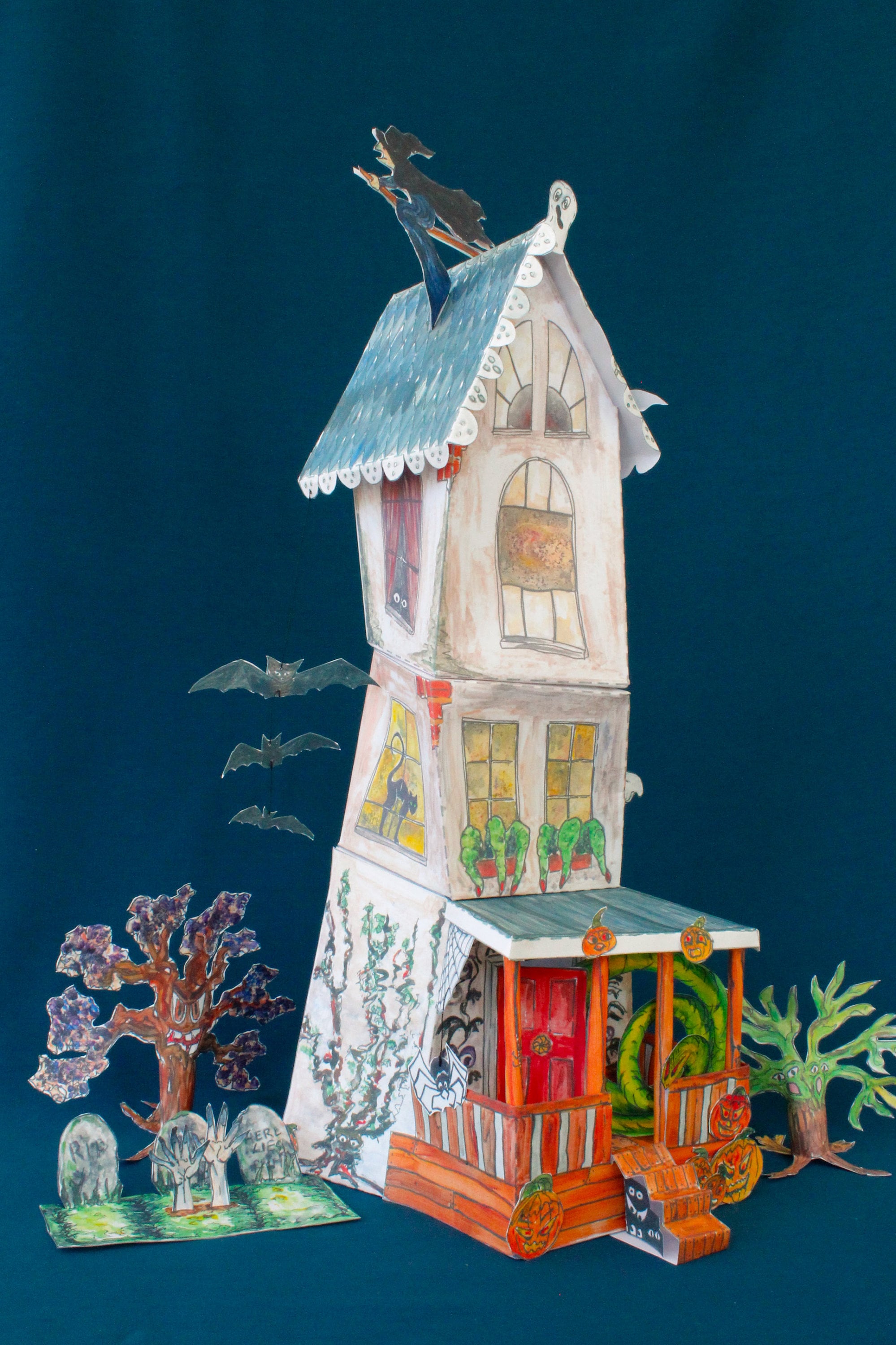 Halloween Haunted House Kit, Instant Digital Download of Model Ghost ...