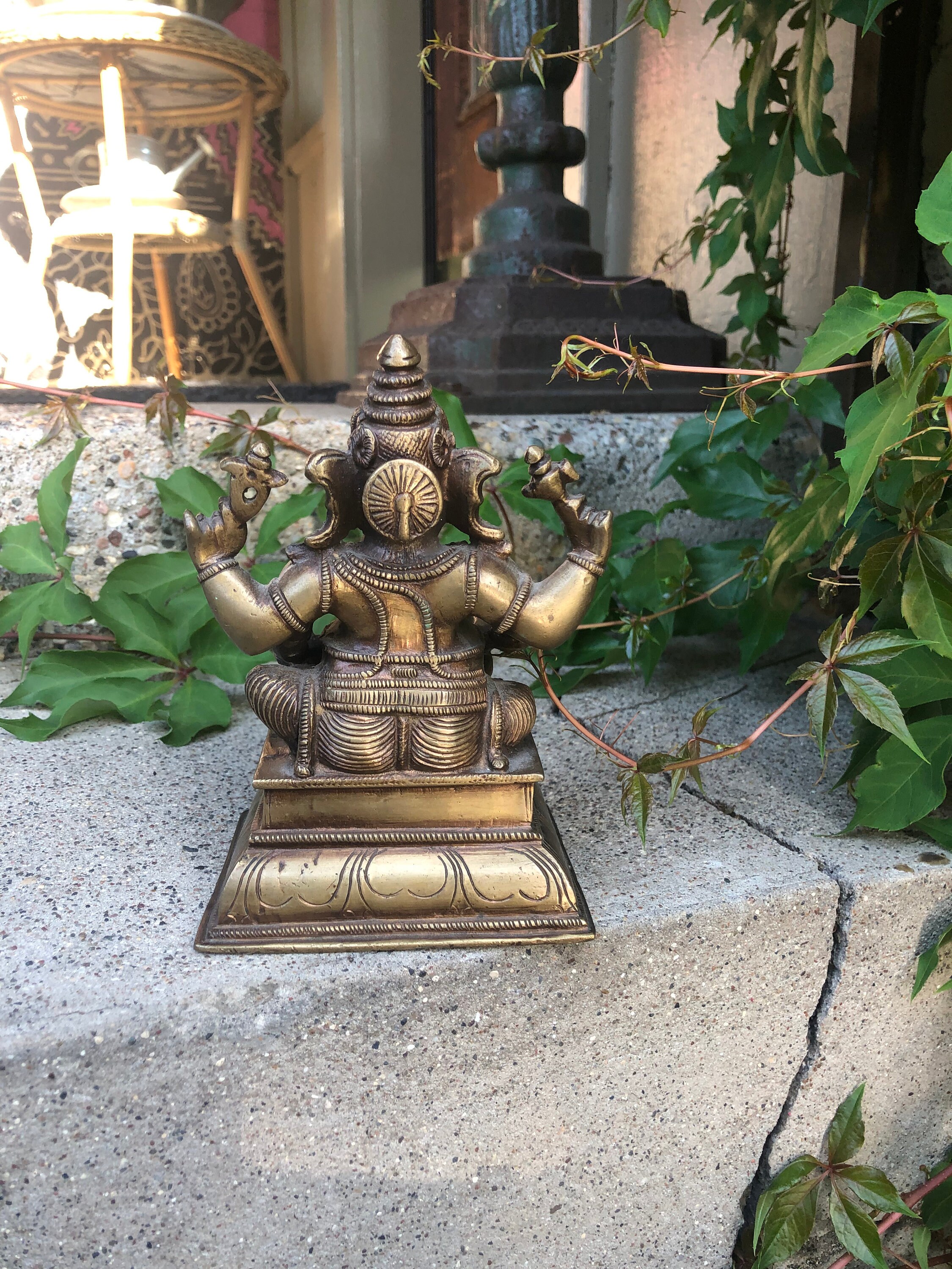 Bronze Ganesha Playing Instrument - Etsy