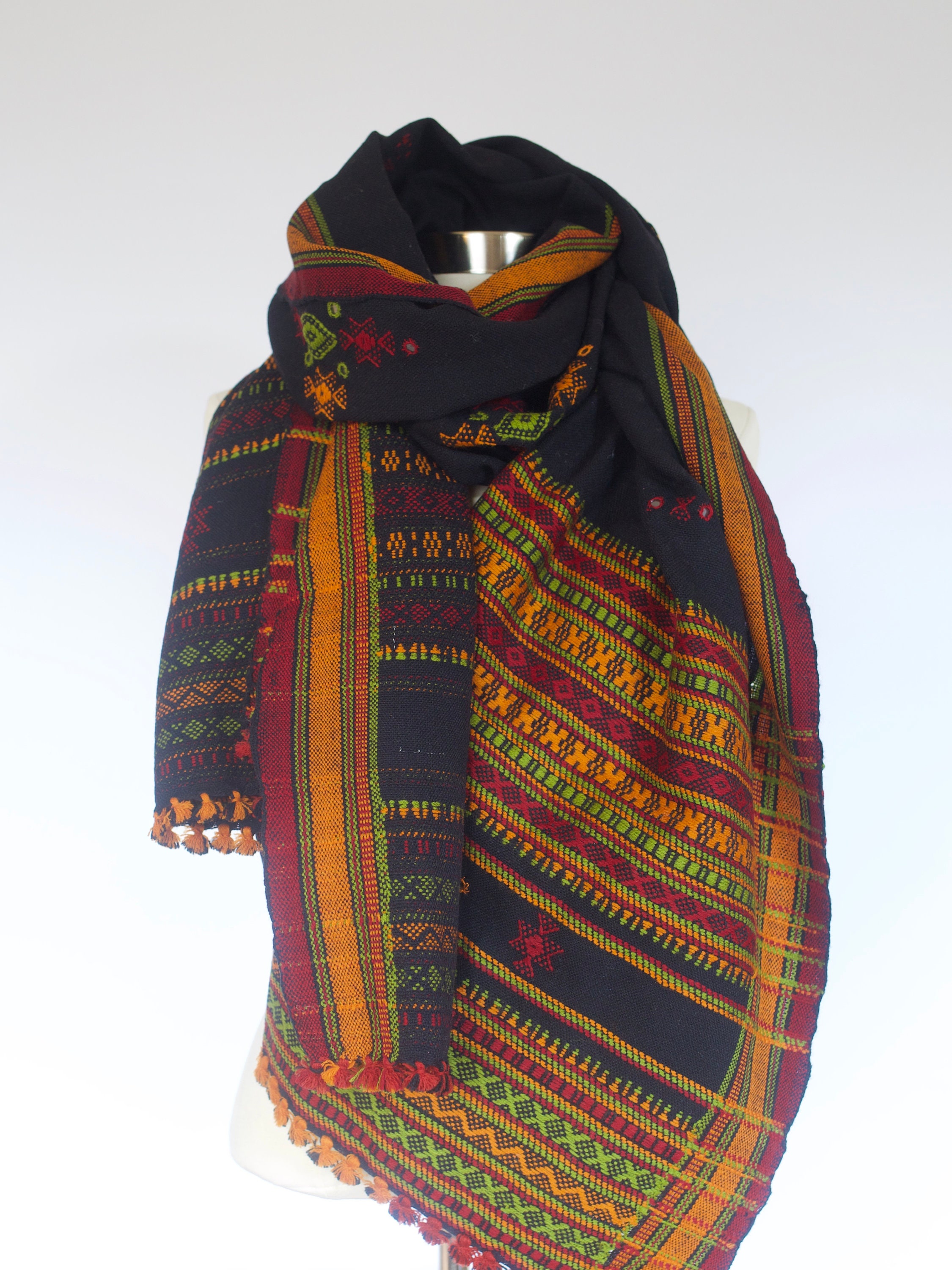 Handloom Wool Scarf From Gujarat - Etsy