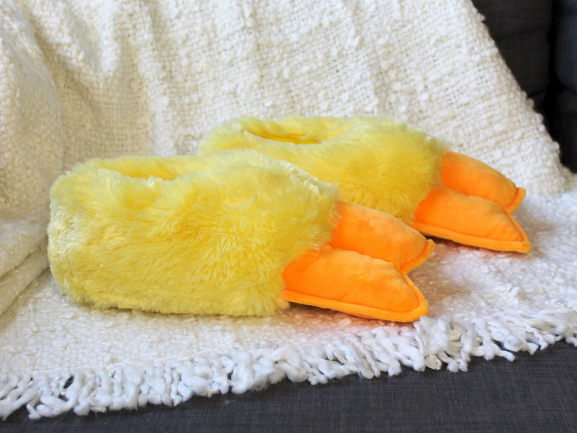 Duck Feet Slippers Plush Bird Foot Slippers One Size Fits - Etsy