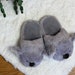 Fuzzy Koala Slippers | Fluffy Koala Bear Animal Slippers | One Size ...