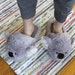 Fuzzy Koala Slippers | Fluffy Koala Bear Animal Slippers | One Size ...