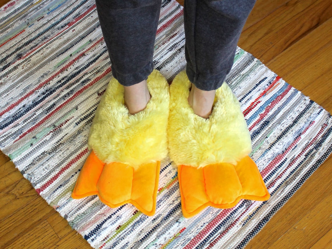 Duck Feet Slippers Plush Bird Foot Slippers One Size Fits | Etsy