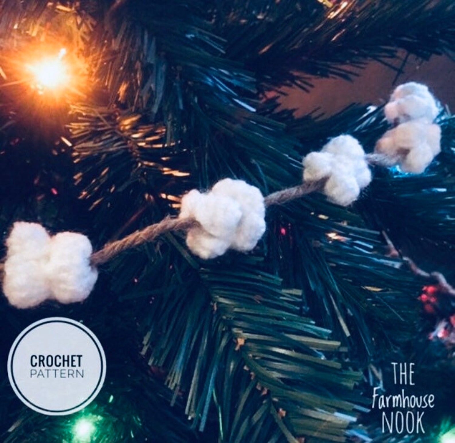 Crochet Popcorn Garland Pattern Farmhouse Garland Pattern - Etsy Canada