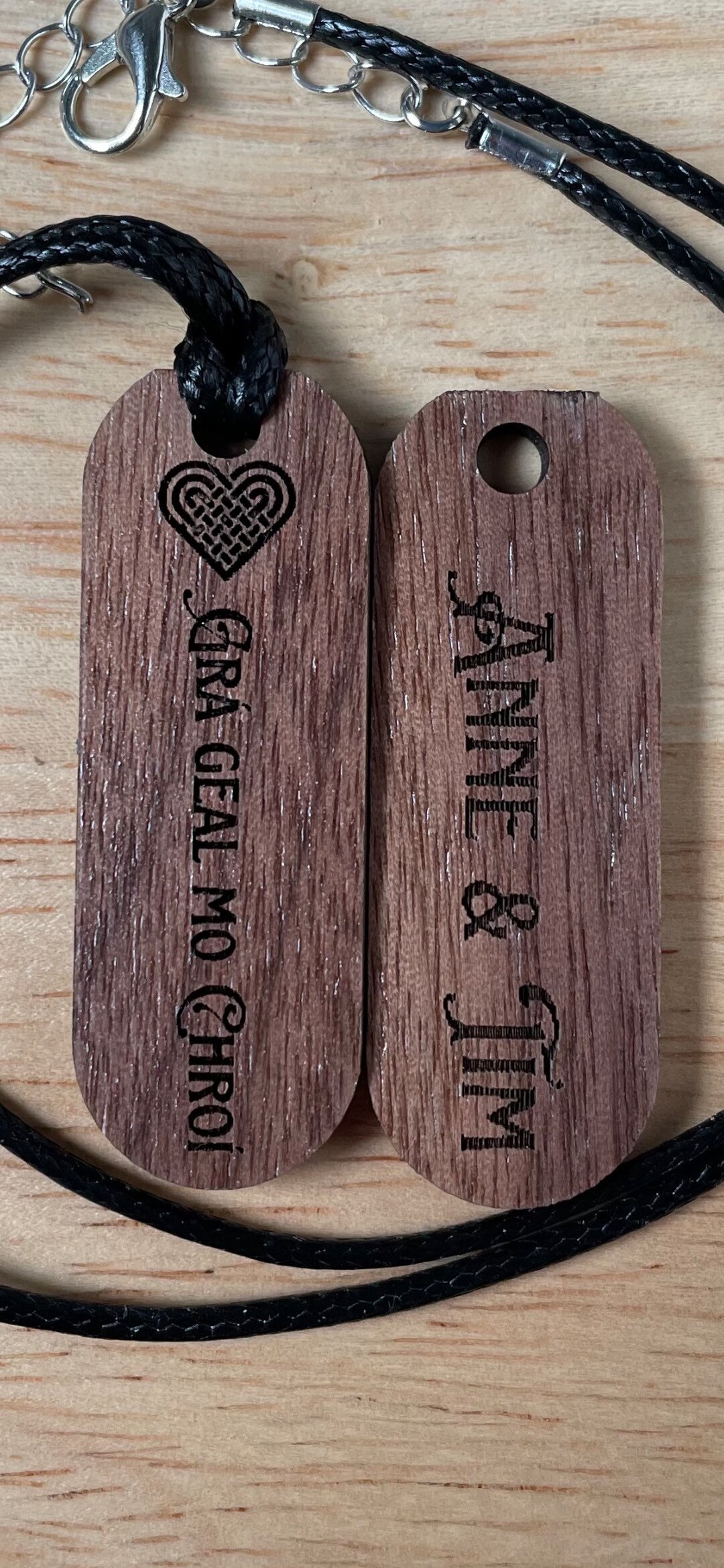 Gra Geal Mo Chroi Gaelic Love of My Life on Real Walnut Hardwood ...