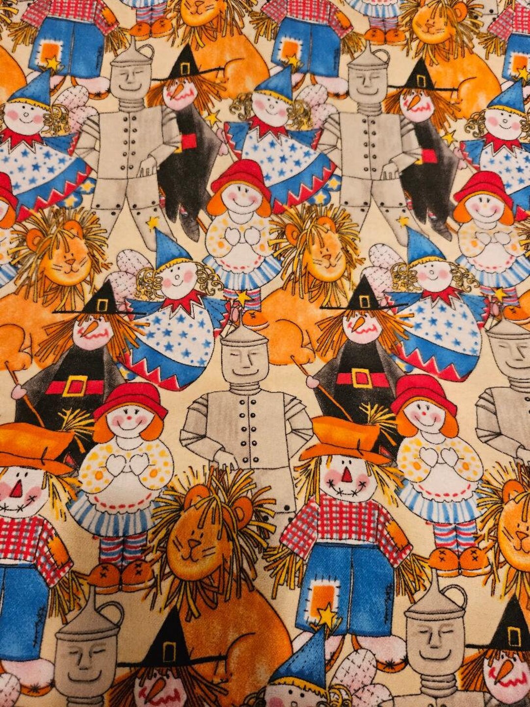 Rare Vintage Wizard of Oz Flannel Fabric Friends From Oz - Etsy