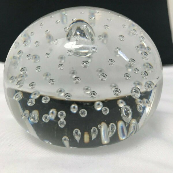 Clear Glass Paperweight - Etsy