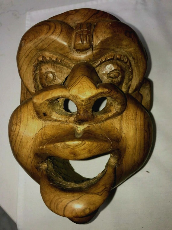 Magical Solid Wood Carved Masks Private Collection - Gem