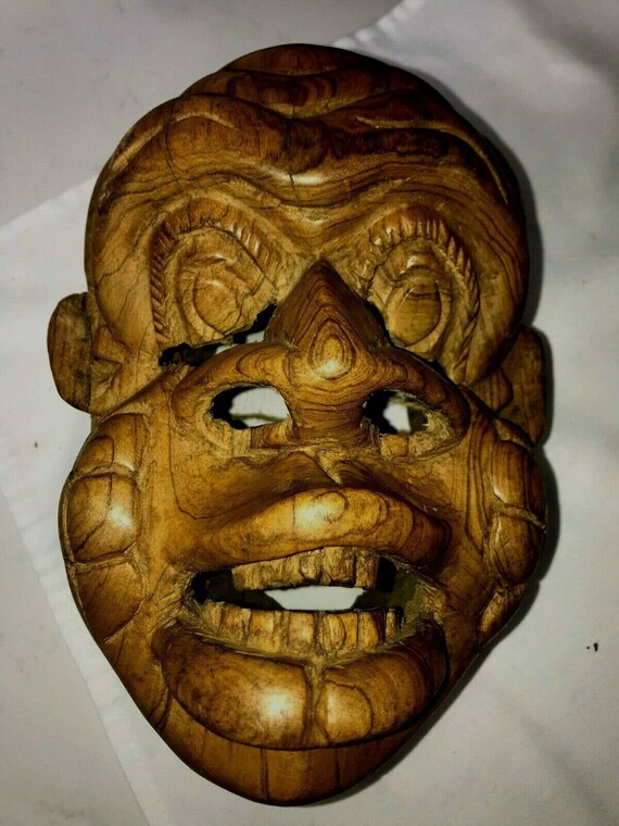 Magical Solid Wood Carved Masks Private Collection - Gem