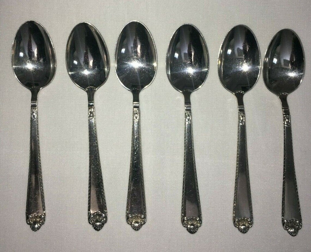 6 George II Plain Sterling Silver Tea Spoons by Birks - Etsy