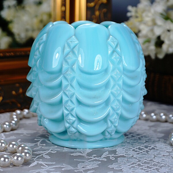 Turquoise Milk Glass - Etsy