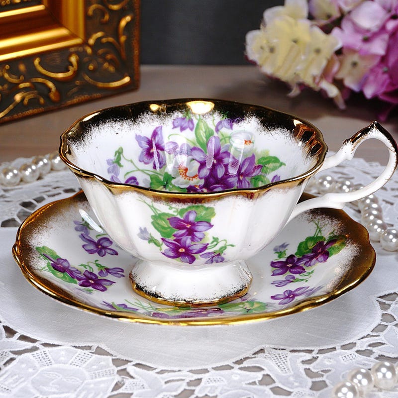Violet Tea Cup - Etsy