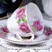 Queen Ann Tea Cup and Saucer, LADY ALEXANDER ROSE, Cottage Roses, Pink ...