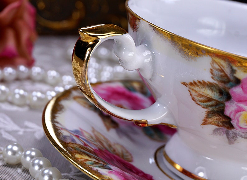Shafford Tea Cup and Saucer, Made in Japan, Japanese Duo, Pink Roses ...
