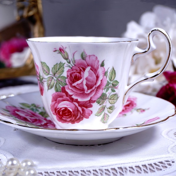 Pink Flower Tea Cup - Etsy