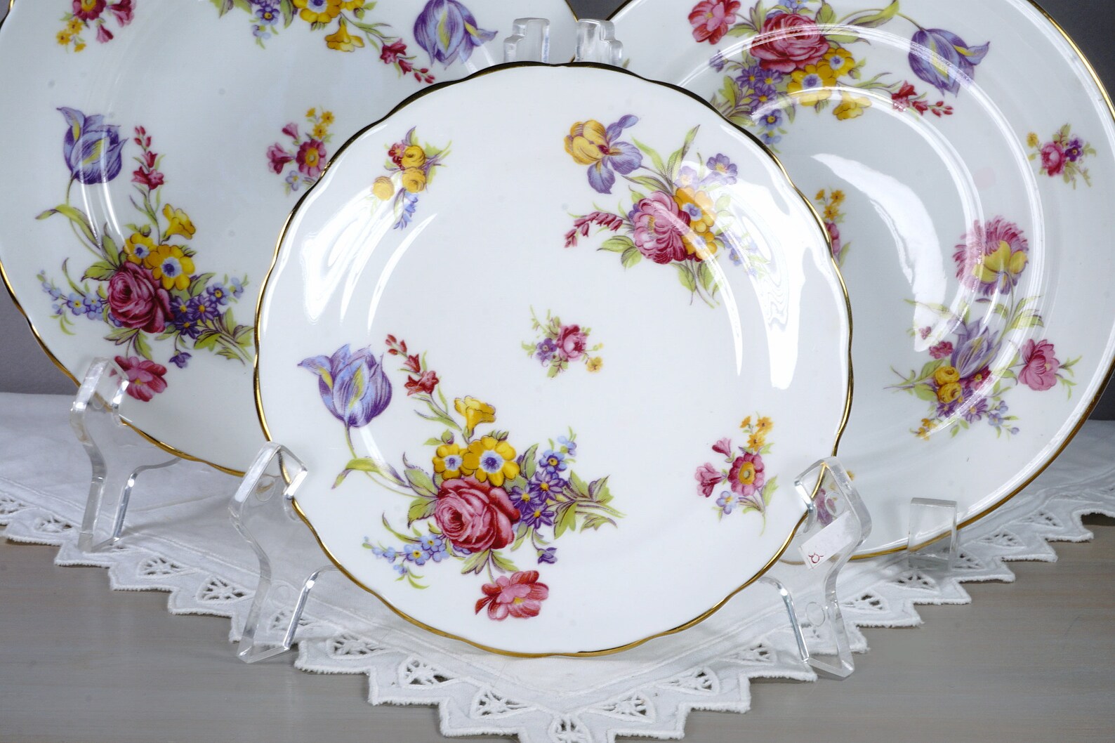 Royal Chelsea Fine Bone China Matching Set Luncheon Plate | Etsy