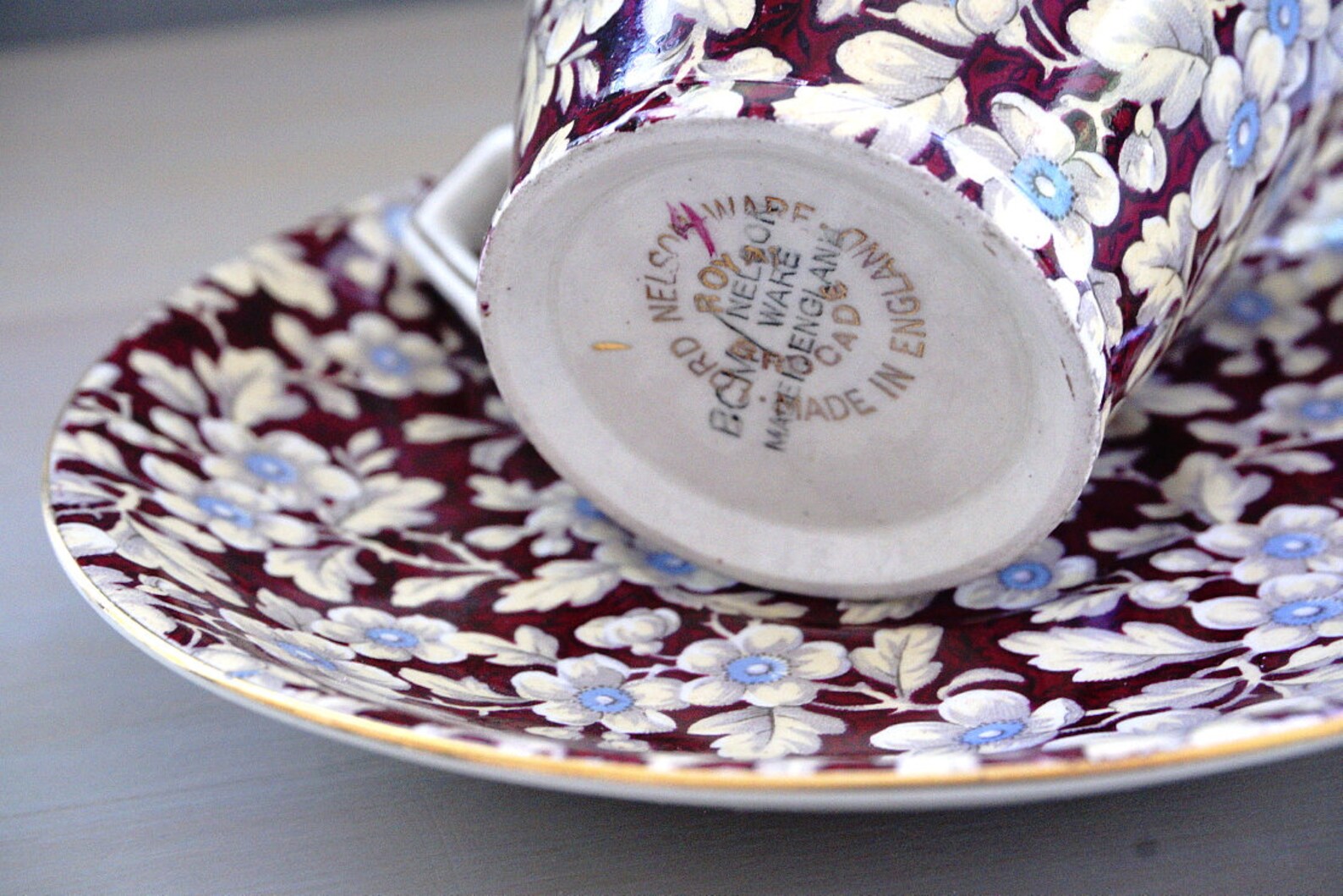 Lord Nelson Ware Tea Cup and Saucer, ROYAL BROCADE Chintz Teacup Set ...