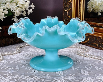 Turquoise Milk Glass - Etsy