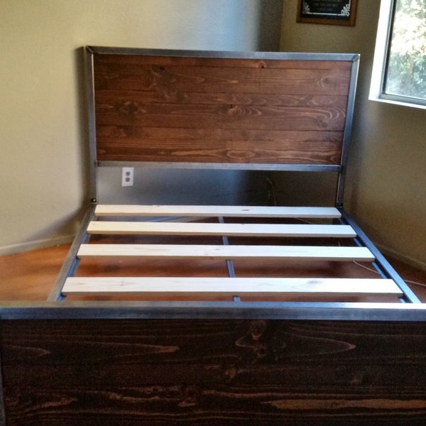 Modern Metal Bed Frame - Etsy