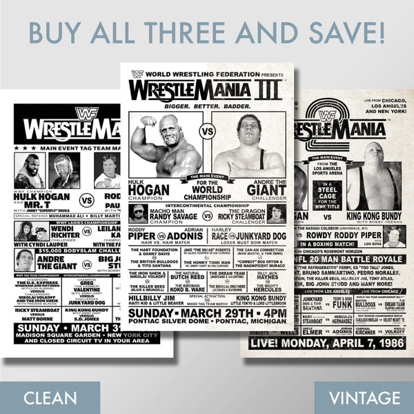 Wwf Poster - Etsy