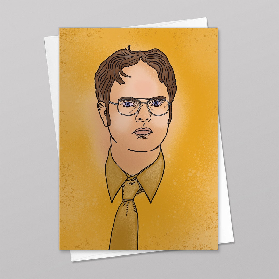 Dwight Schrute - the Office - Birthday Card With Envelope - Etsy