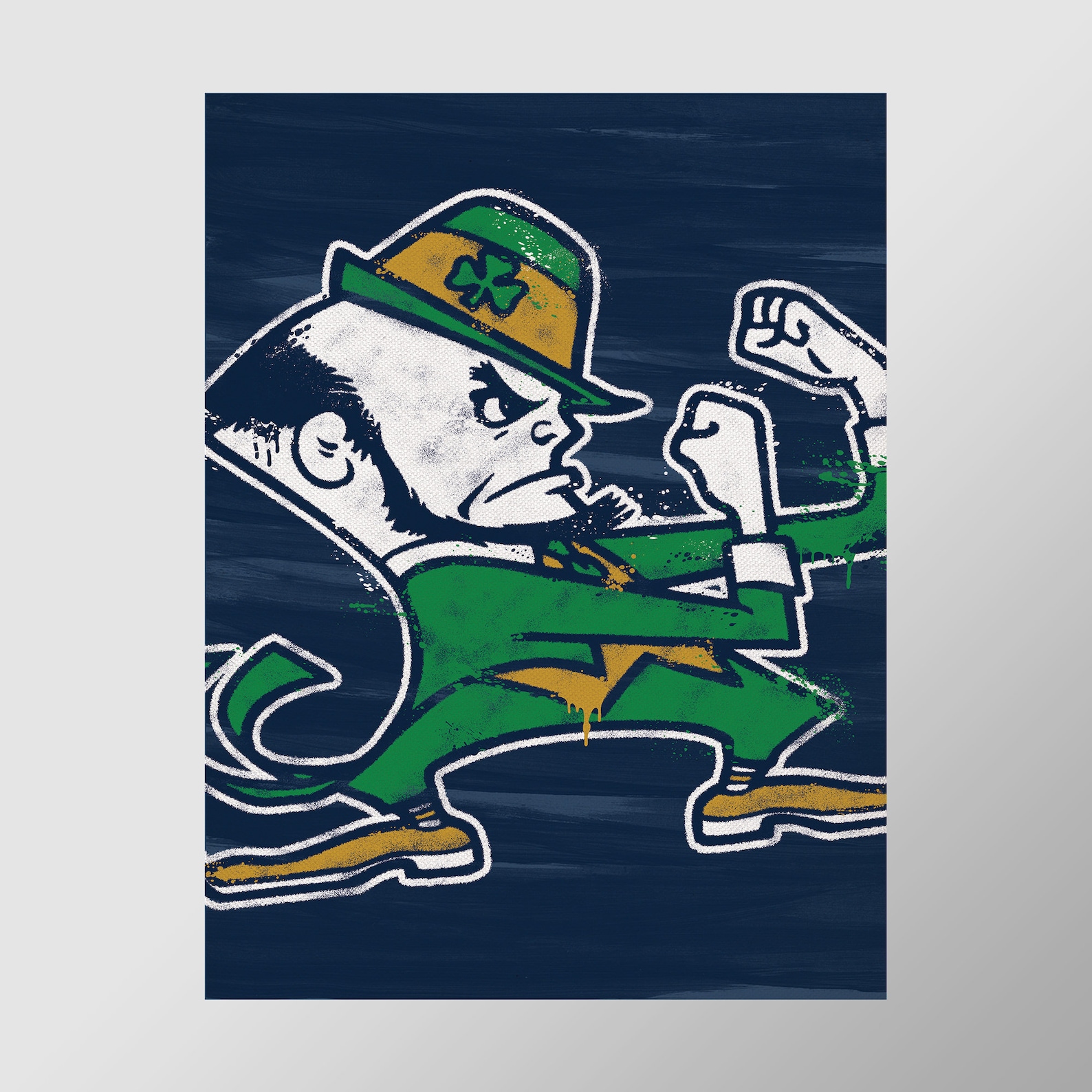 Notre Dame Fighting Irish Graffiti Print Perfect for - Etsy