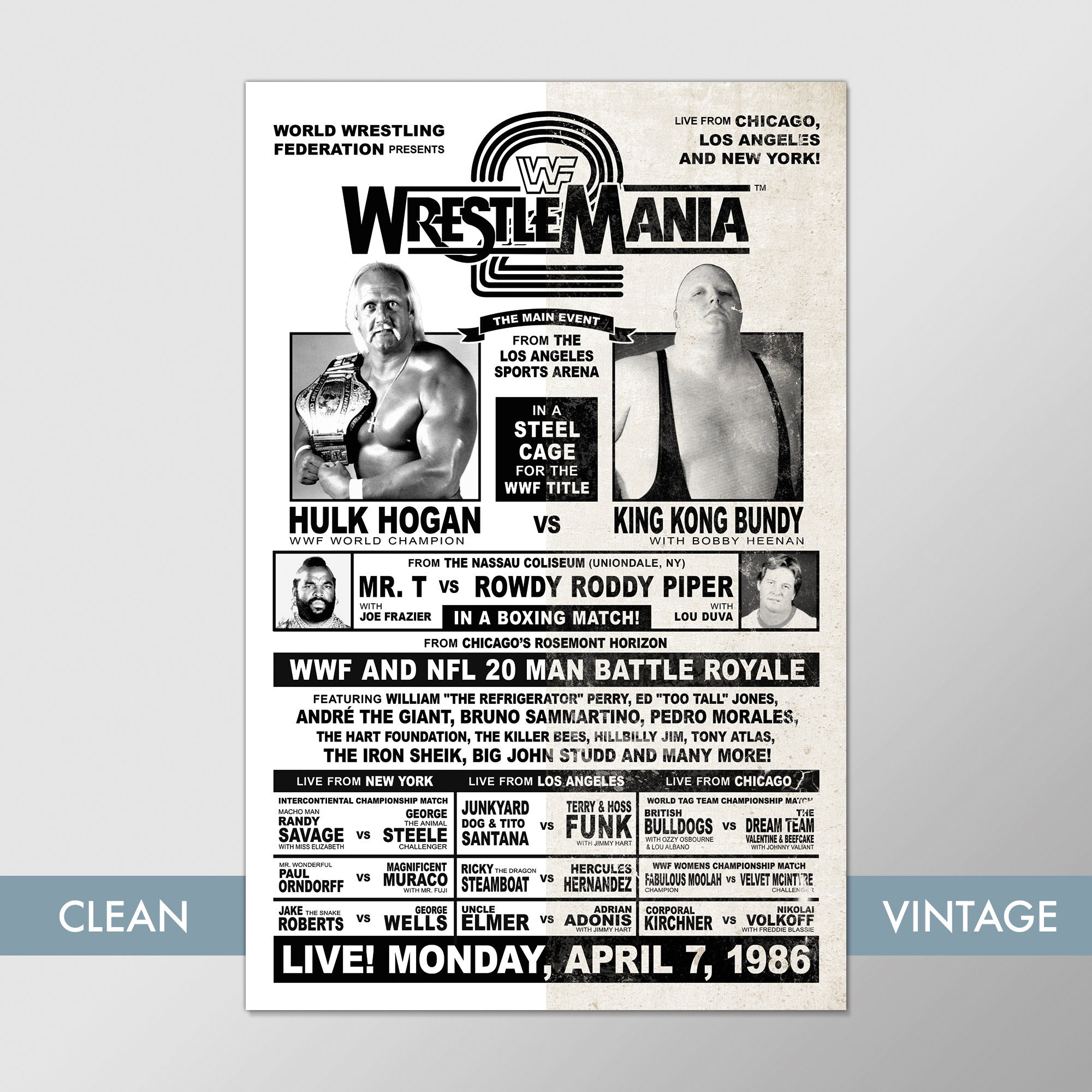 Wrestlemania 1 2 3 Event Posters buy All Three and SAVE - Etsy