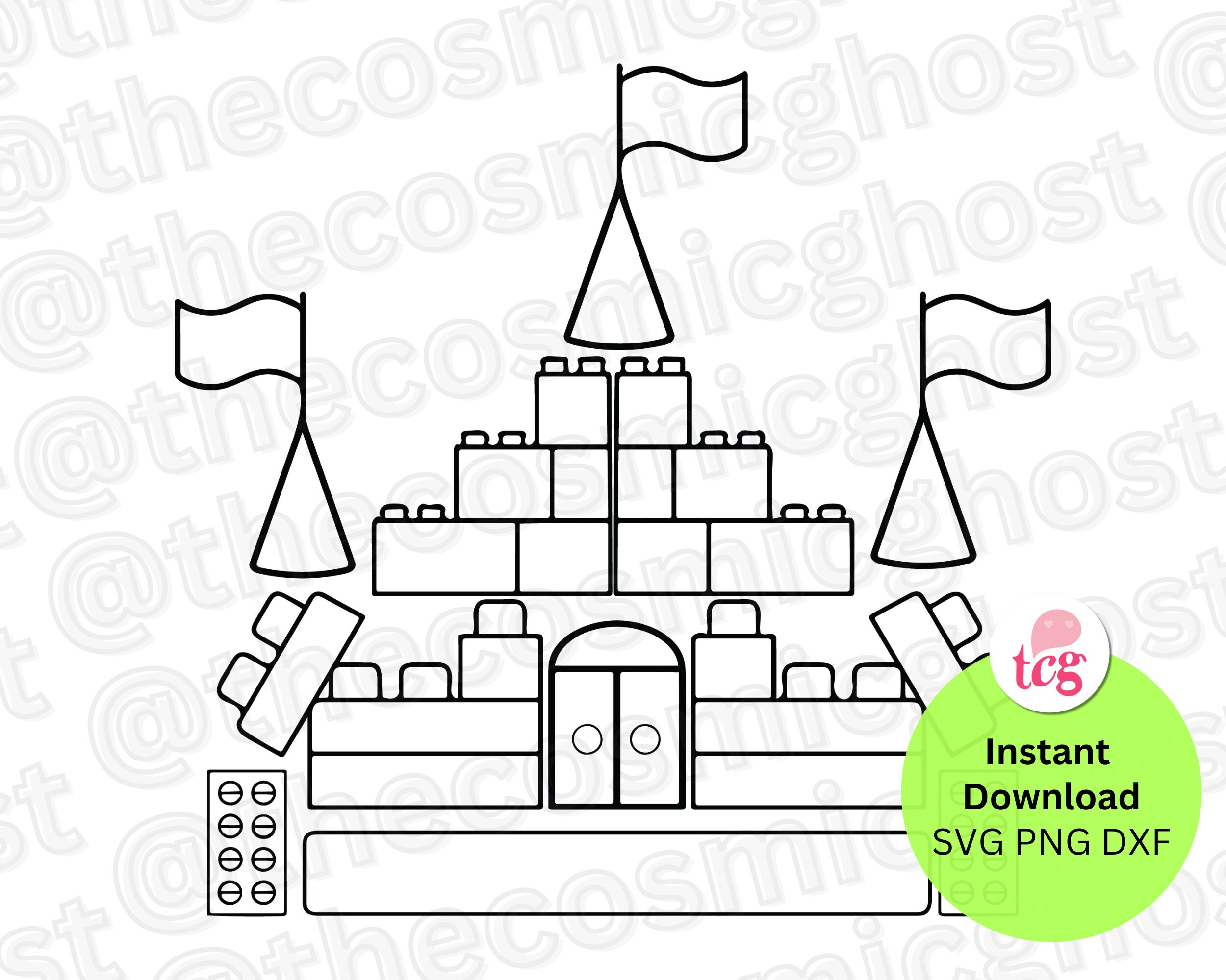 Digital Art, Castle Svg Png DXF Laser Cut Files - Etsy