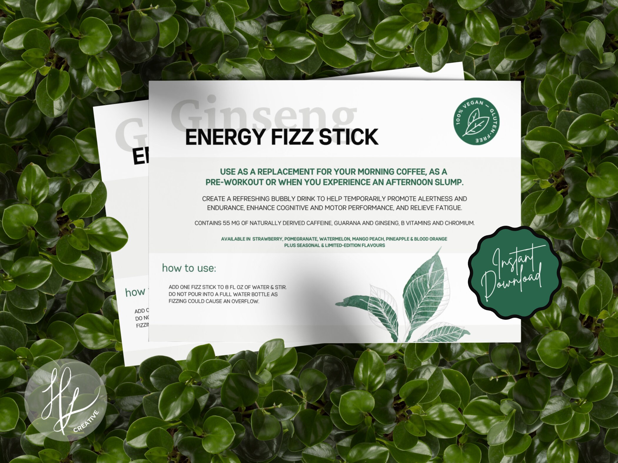 Arbonne | Fizz Stick | Sample Card | Instant Download - Etsy