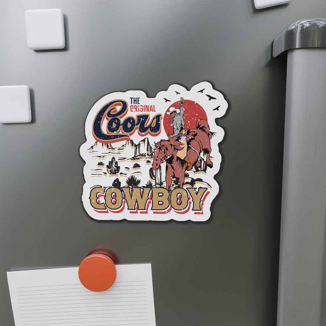 The Original Coors Cowboy ,retro Comfort Cowboy Magnet, Rodeo, Western ...