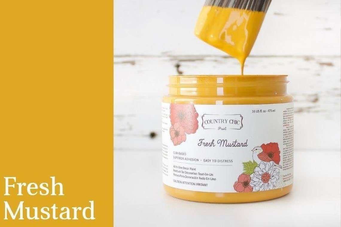 Country Chic All in One Décor Paint DIY Fresh Mustard - Etsy