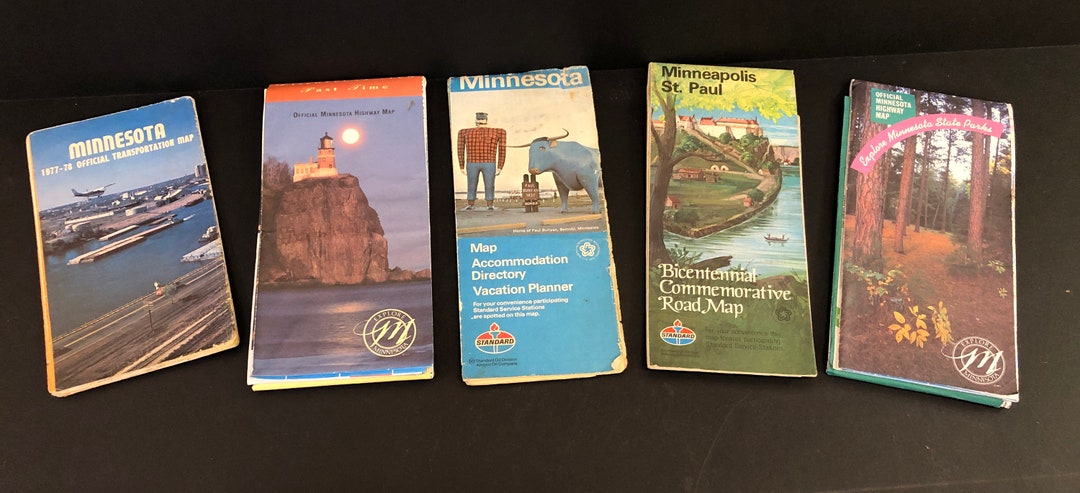 Lot of 5 Minnesota Maps Brochures Transportation Highway Vacation ...