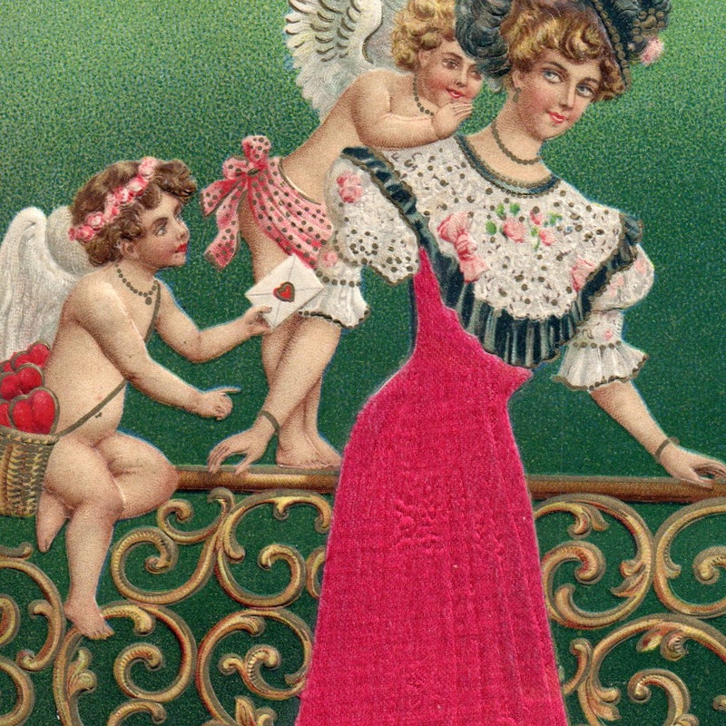 Silk Valentine Postcards - Etsy