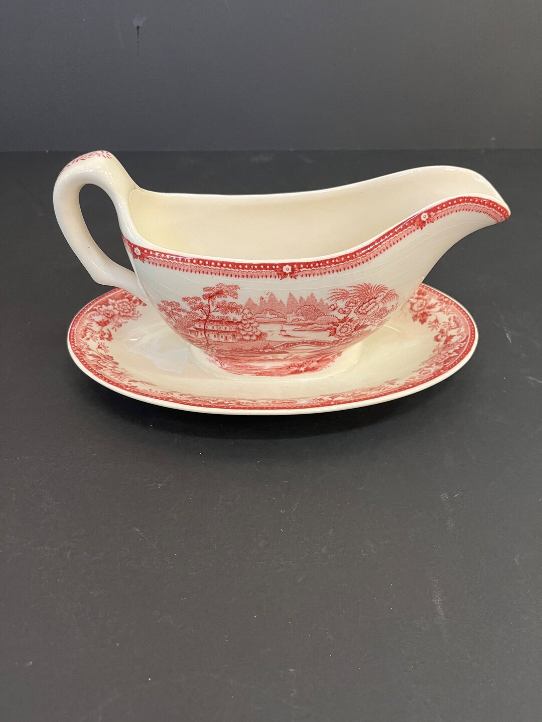 Vintage Clarice Cliff Royal Staffordshire "tonquin" Dinnerware Gravy ...